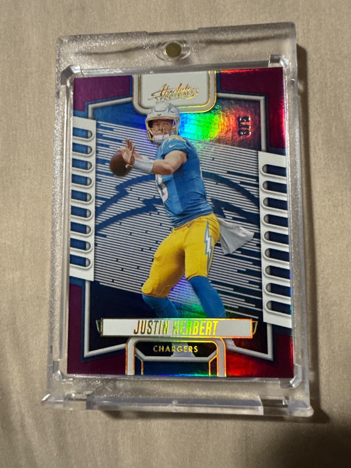 2023 Panini Absolute #1 Justin Herbert Purple Spectrum | eBay
