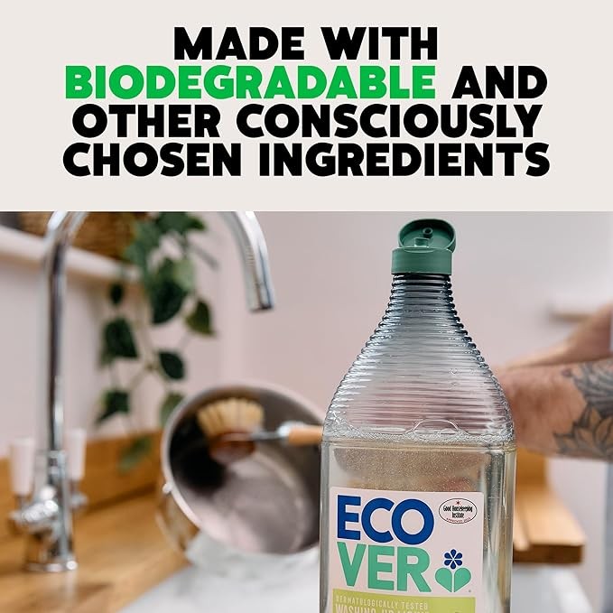 Ecover Washing Up Liquid Refill 5L Lemon & Aloe Vera Biodegradable Soap ...