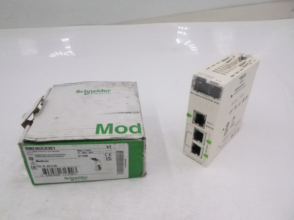 Schneider Electric BMENOC0301 Modicon M580 Ethernet Network Comm Module ...