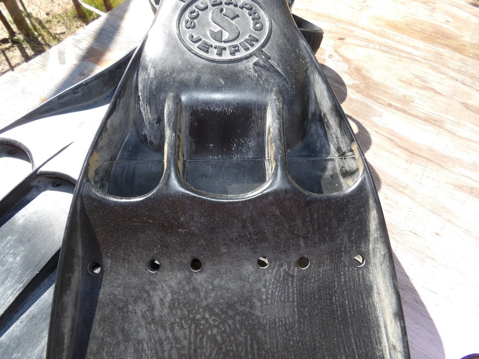 Scuba-Pro Jet Fin with Heel Straps Black Size X-LARGE EUC Scuba Diving ...