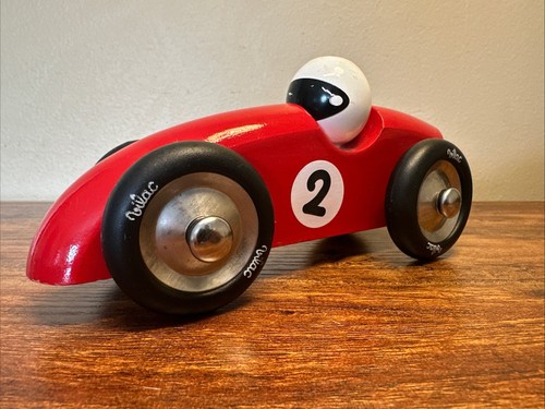Vintage Vilac Race Car Toy Wood Red Lacquer NO 2 A049130 | eBay