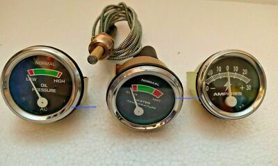 Ford Tractor 8N, 9N , 2N - Temp, Oil Pressure, Amp Gauge Kit | eBay