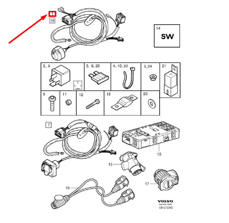OEM VOLVO S60 MK1 TOWBAR WIRING HARNESS 30756530 GENUINE | eBay