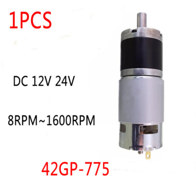 42GP-775 DC 12V 24V Planetary Gearbox Reduction Motor High Torque 8RPM ...