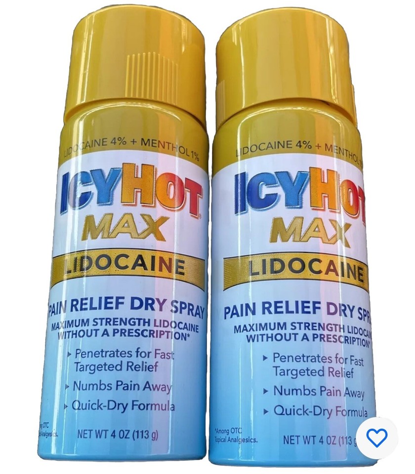 2PK Icy Hot Max Strength Pain Relief Spray Plus Menthol 4oz 41167174029 ...