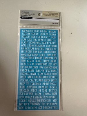 Recollections 243PC Planner Accessories Sticker Words Goals Sleep In Pd ...