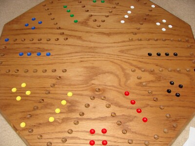 Carbles Board Game. Hand Crafted. 4 or 6 Players. Wahoo, Marbles, Sorry ...