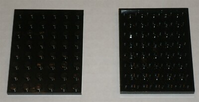 LEGO NEW 6x8 Black Plate (2x) 303676 303626 Brick 3036 | eBay