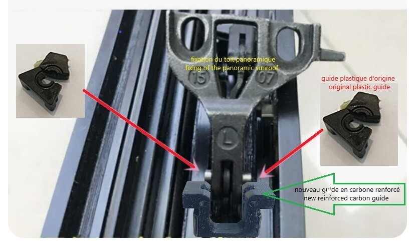 PANORAMIC SUNROOF PLASTIC GUIDE/CLEAT/BRACKET MERCEDES All CLASS SINCE ...