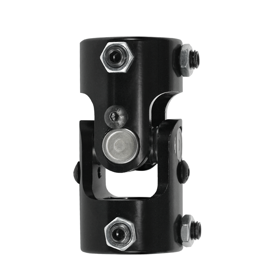 New 1" DD X 1" DD Single Steering U Joint Coupler Black Steel Universal ...