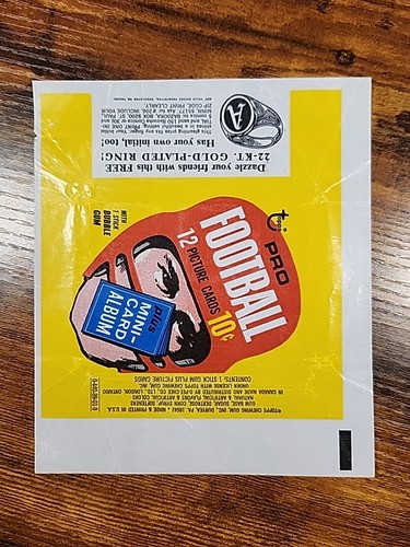 1969 Topps Football 10¢ Wax Pack Wrapper | eBay
