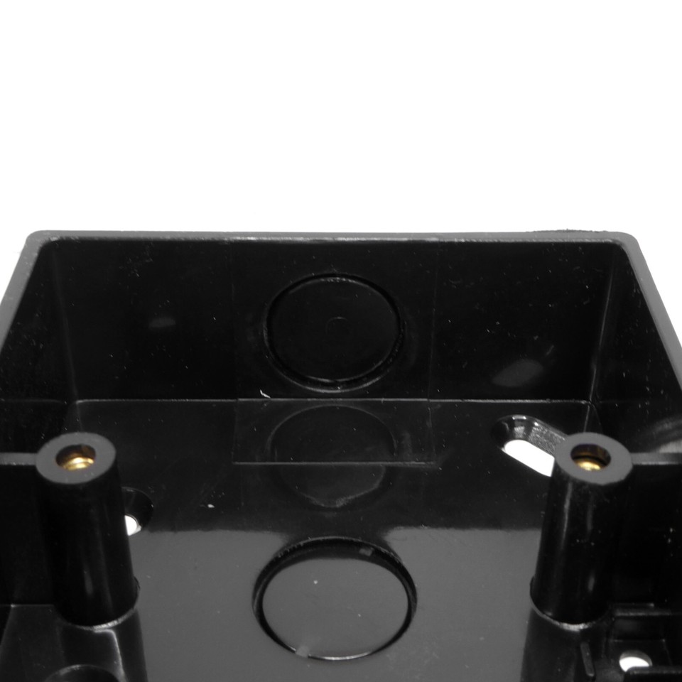 Black Back Box Surface Mount Single or Double 1G 2G with Conduit and ...