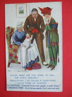 FRED SPURGIN Comic NEW BABY WHAT WILL YOU CALL IT I'VE CALLED IT ...