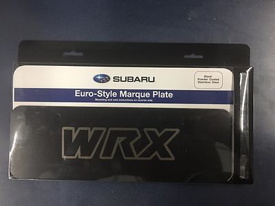 Genuine Subaru Euro Style WRX LOGO Marque Plate Matte Black ...