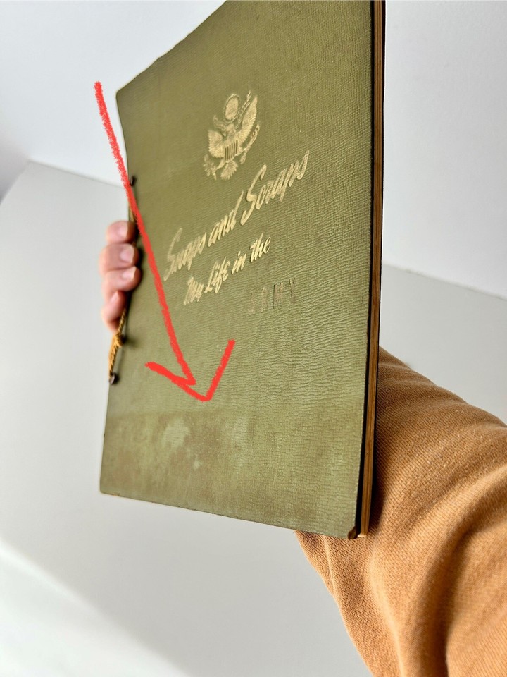 Vintage Army Military Scrapbook “Snaps and Scraps” Soldier Photo Album ...