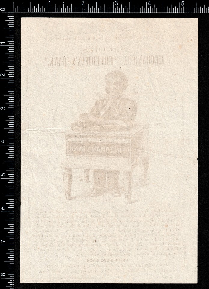 Super RARE! - Secor's Mechanical Freedmans Bank Card Black & White ...