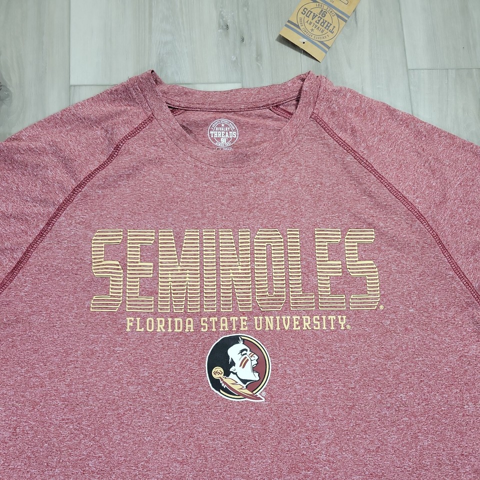 FSU Florida State Seminoles Men's T-Shirt XL Wine Name Spell Out Logo ...