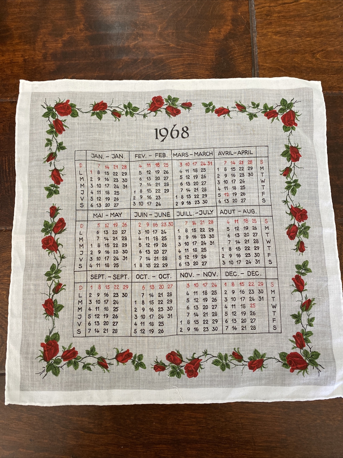 vintage 1968 calendar - Gem