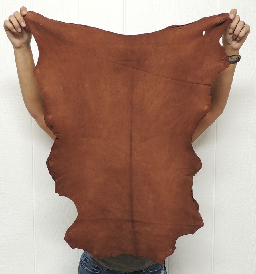 WHISKEY BUCKSKIN Leather Hide for Native Crafts Taxidermy SCA LARP Skin ...