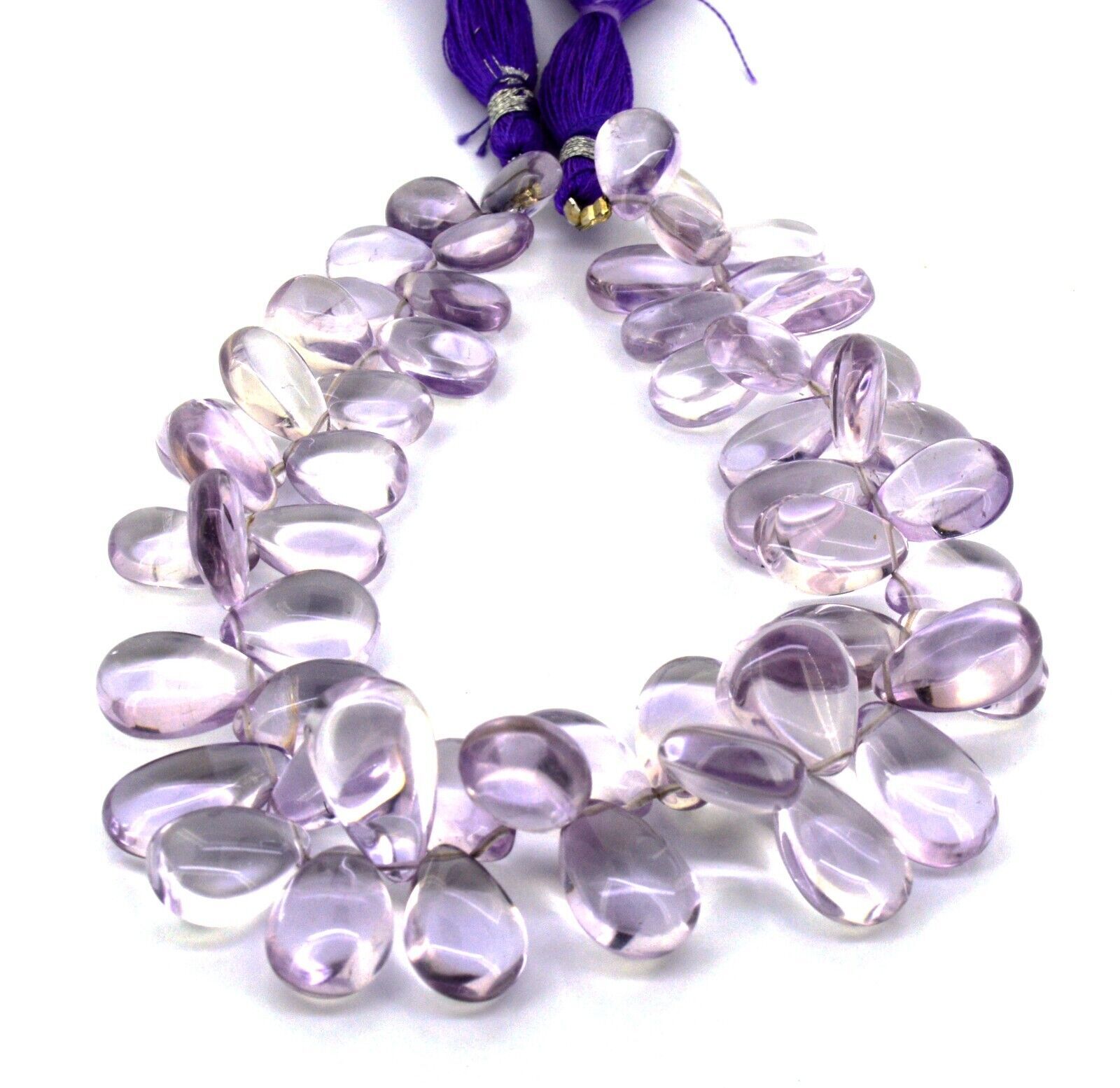 Natural Gem Brazil Amethyst 12x8 to 14x9 mm Size Smooth Pear Beads 9 ...