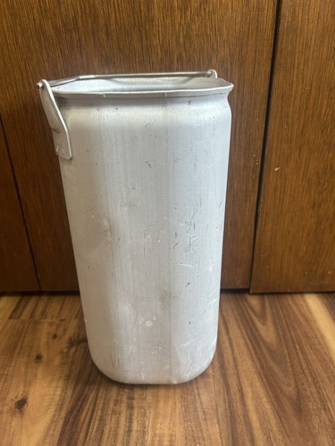 Vintage Galvanized Tall Narrow Aluminum Metal Bucket Farmhouse Pail ...