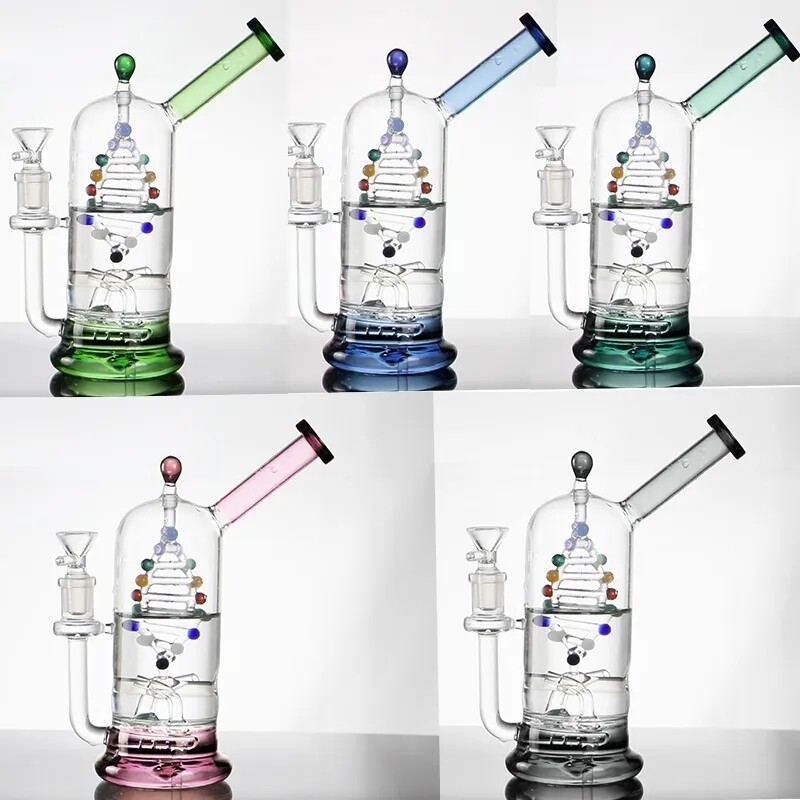 9'' Glass Gene Spin Tornado Water Bong Pyrex Hookah Pipe Percolator ...