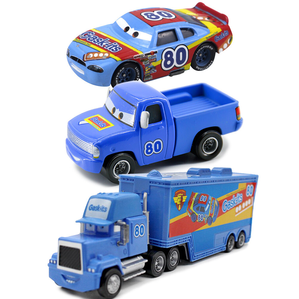 3PCS Disney Pixar Cars McQueen Film NO.80 Gask-Its Truck&Pickup&Car Toy ...