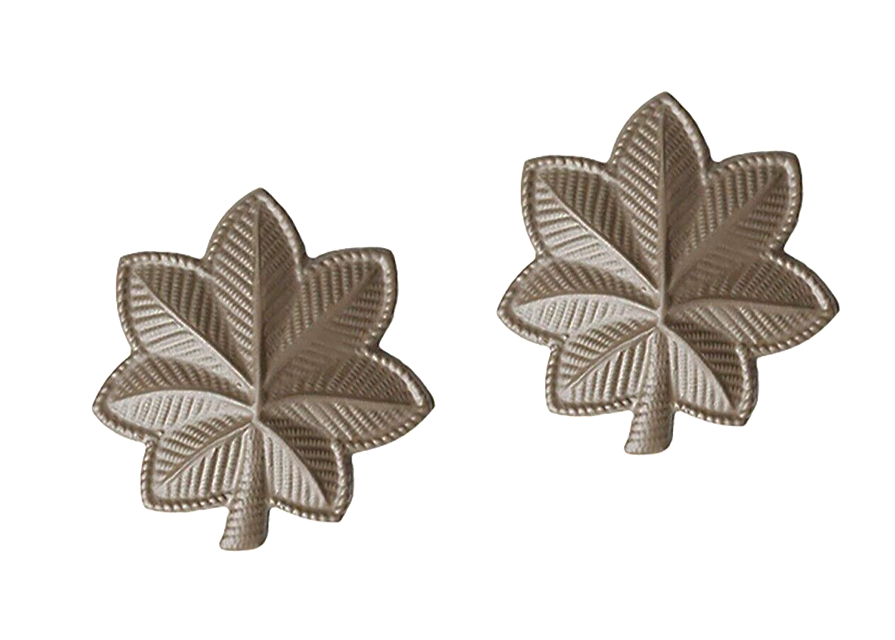 US Army Black Metal Subdued Rank (Pair) - O4 Major (MAJ) | eBay