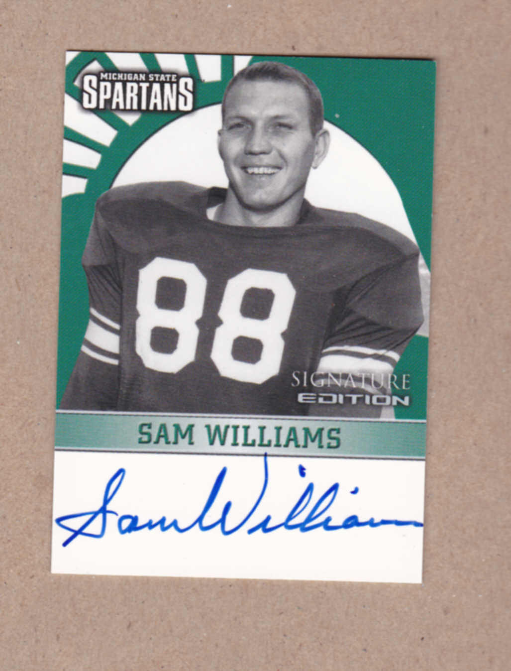 Sam Williams signed 2003 Michigan State Spartans TK Legacy FB card # ...