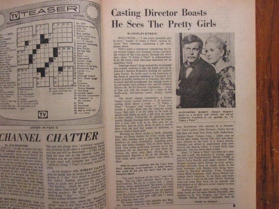 June 15, 1969 Lancaster Pa TV Magaz(ROBIN STRASSER/TOM JENNINGS/IT ...