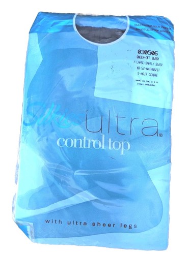 Silkies Ultra Control Top Off Barely Black 030506 Ultra Sheer XL Queen ...