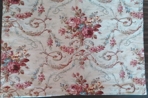 WAVERLY "TEA ROSE" CUSTOM LINED VALANCES- 3 AVAILABLE-COTTON BROCADE-52 ...