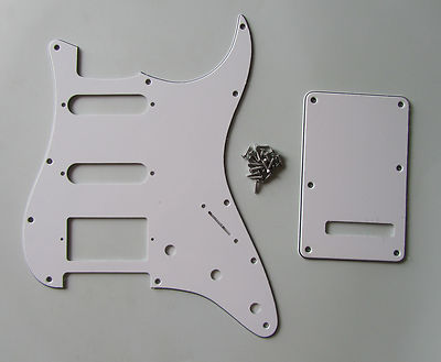 ST HSS Pickguard,Trem Cover/Back Plate and Screws White 3 Ply | eBay