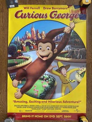 Curious George Video release poster 26 x 40 Rolled | eBay