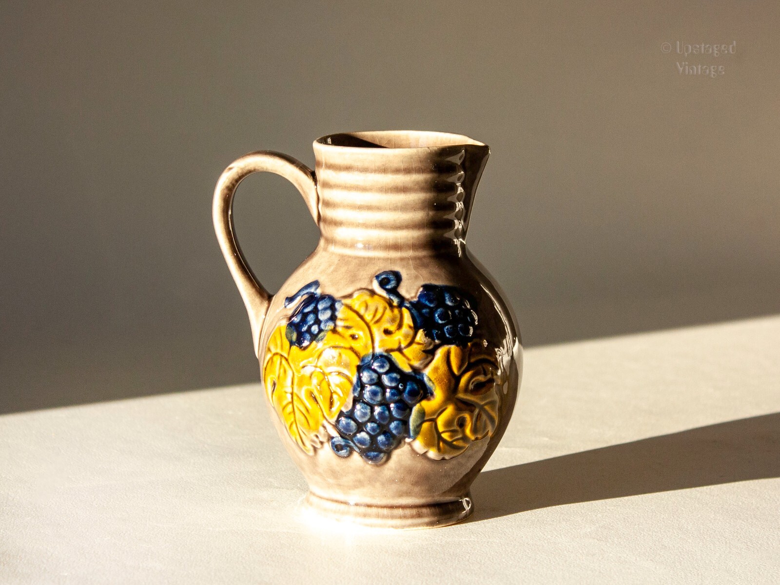 WEST GERMAN Pottery Vintage Scheurich 1960s Mid Century Wine Jug Pitcher 290 0.5 | eBay