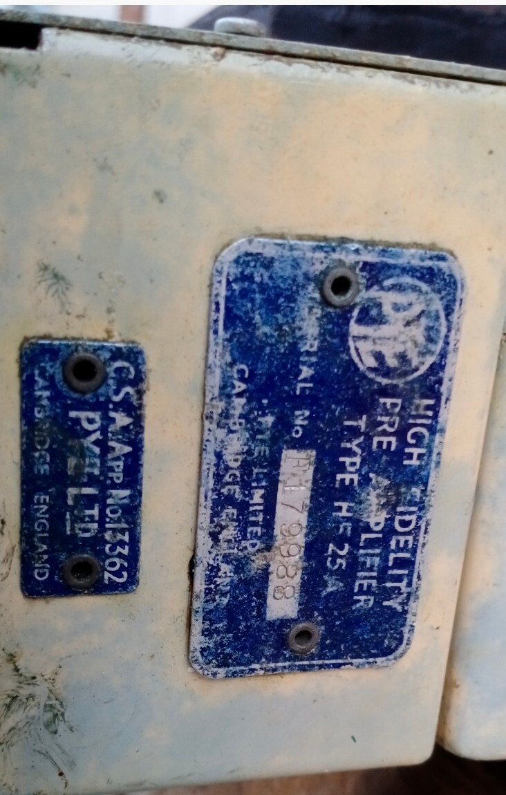 PYE HF25 Audio Mono Amplifier Vintage Tube Valve UK British Made HEAVY ...