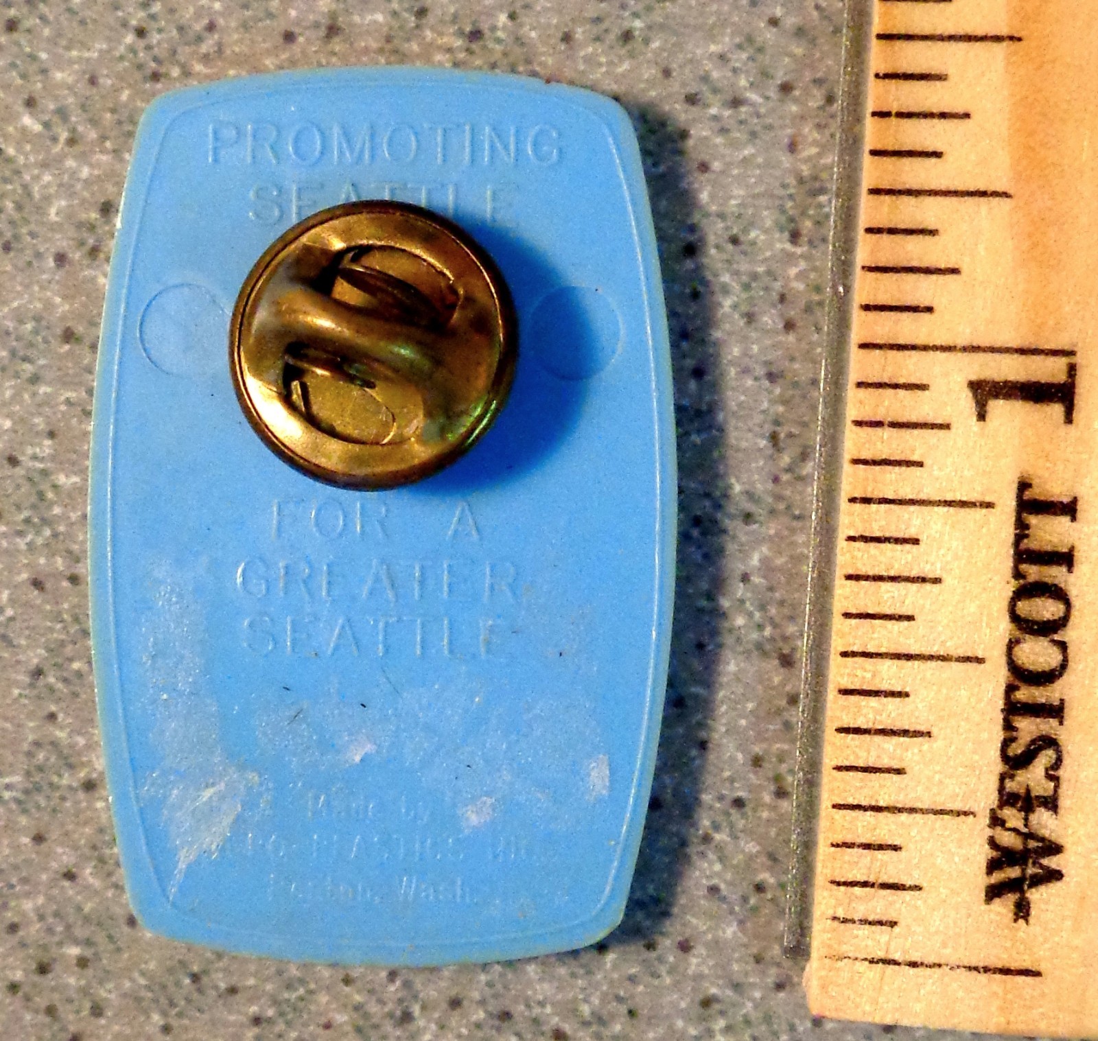 1970 GREAT SEATTLE SEAFAIR SKIPPER Hydroplane Boat Space Needle Tack ...