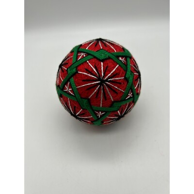 Japanese handball Temari Ball Embroidery Holiday Christmas Decorated ...