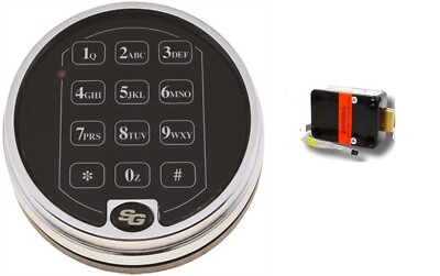 Sargent and Greenleaf S&G 6120-305 Electronic Keypad & Lock Kit - Satin ...