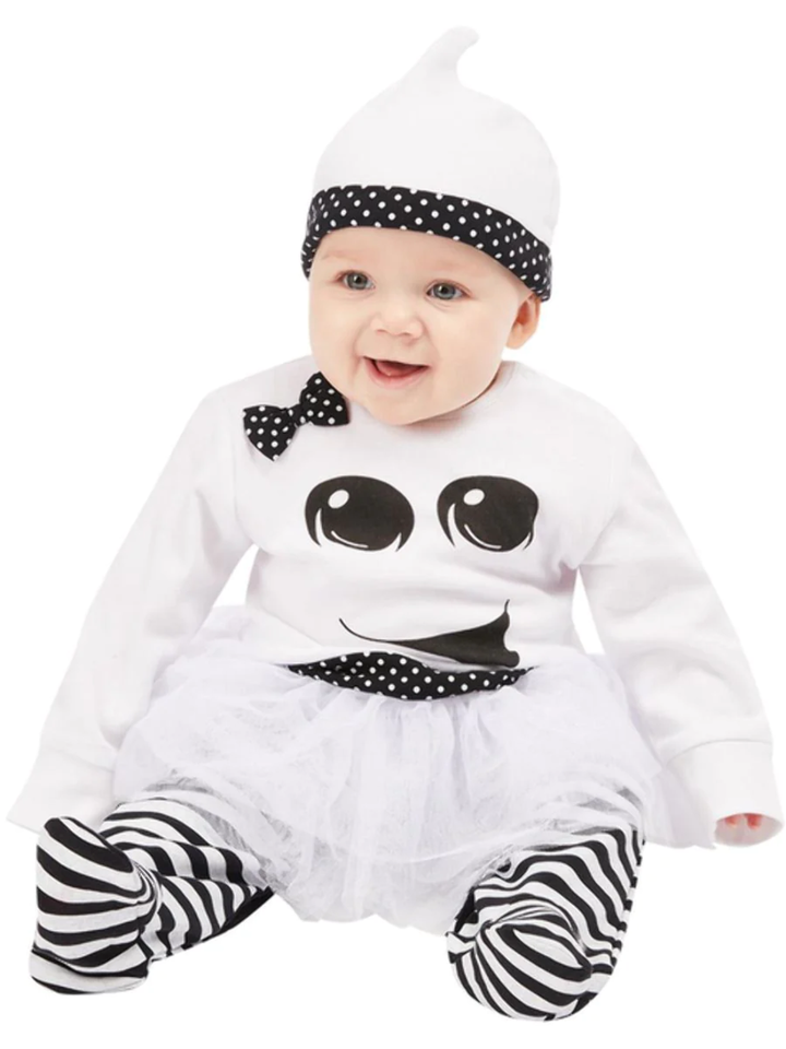 Ghost Baby Girl Costume Childrens Babies Ghost Halloween Fancy Dress ...