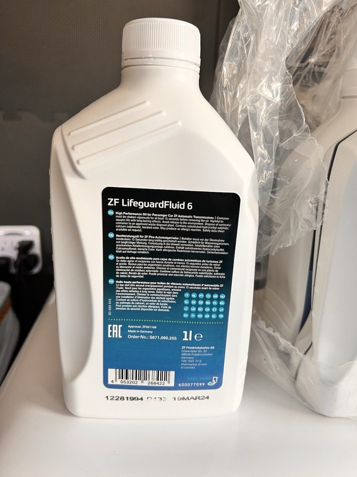 Auto Trans Fluid ATF ZF Lifeguard 6 For BMW, Jaguar, Land Rover and ...