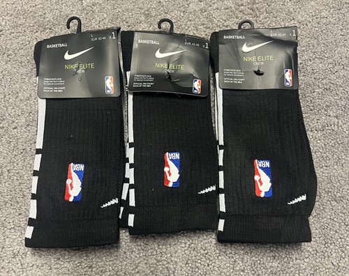 NEW! Nike Elite NBA Dri-FIT Basketball Crew Socks Men’s Size Large 3 ...