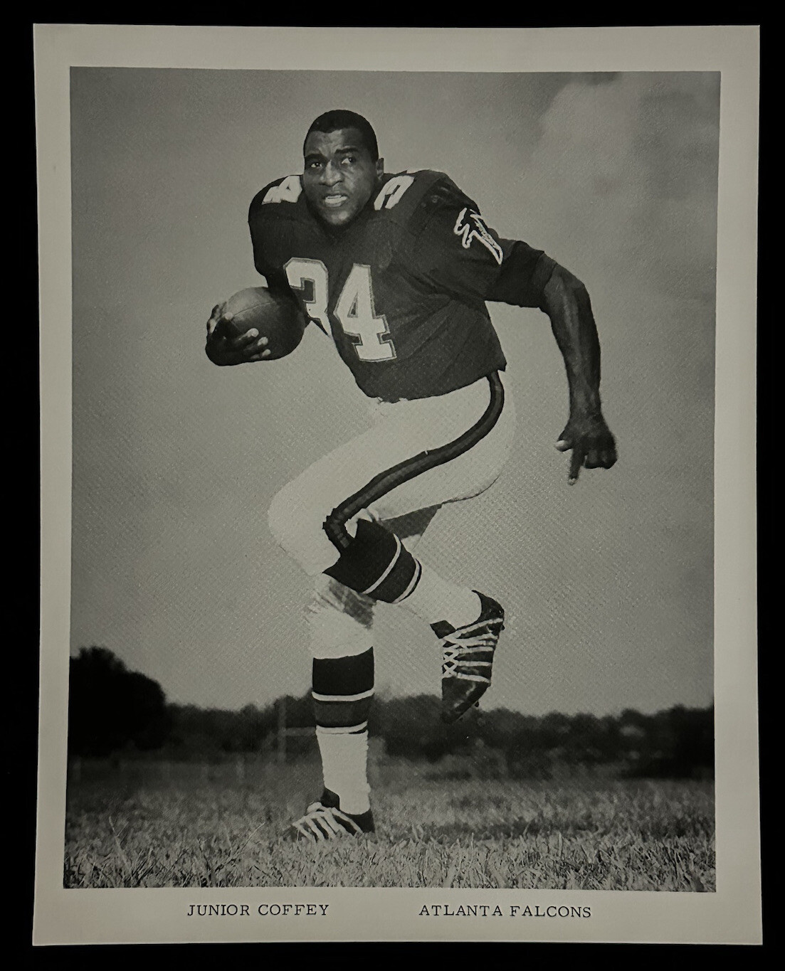 1960s Team Issued Junior Coffey Atlanta Falcons Player 7.5 x9.5” B&W ...