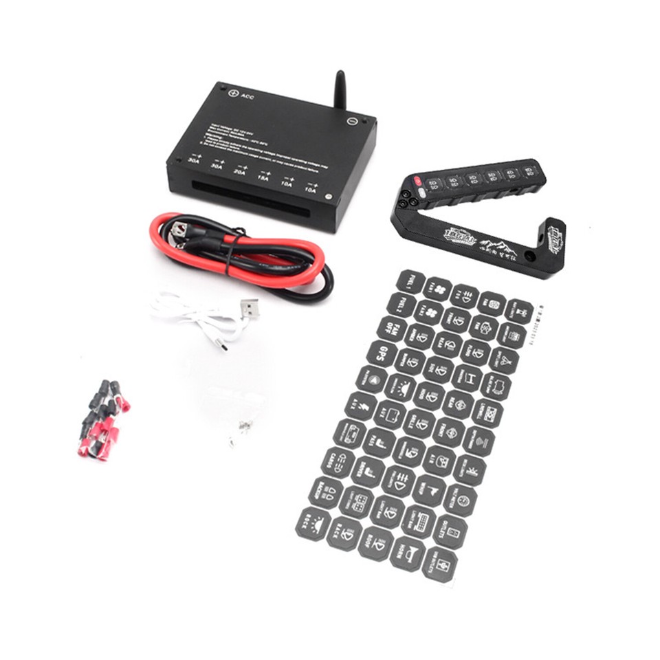 Grab Handle Switch Panel For Jeep Wrangler JK 6 Gang Wireless Light ...