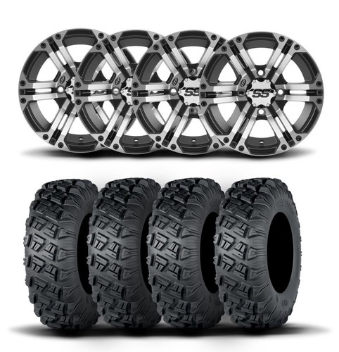 ITP SS212 15" Machined Black Wheels And Versa Cross XTR Tires [33x10-15 ...