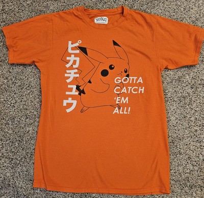 Orange Pokémon - Pikachu Japanese - Mens Small Short Sleeve Graphic T ...