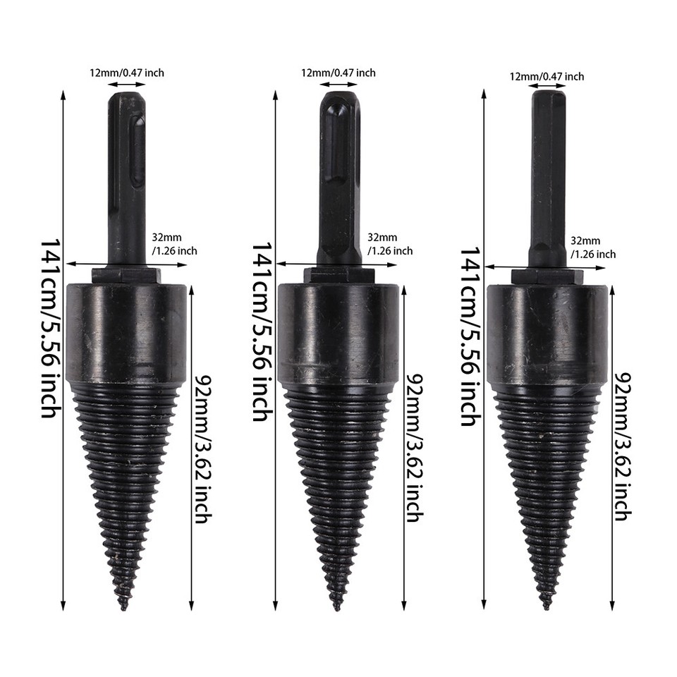 High Speed Twist Firewood Drill Bit Wood Splitter Screw Splitting Cone ...
