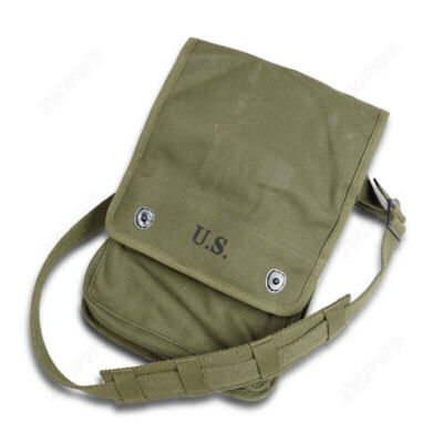 U.S. Military Army Green Map Case Canvas Pack Carry Pouch Shoulder Bag ...