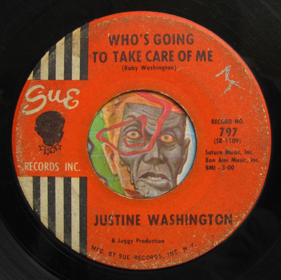 HEAR Justine Washington 45 I Can't Wait/Who's Going To Take Care R&B ...