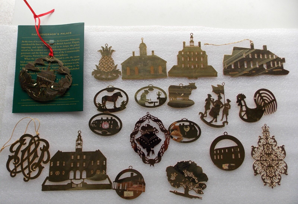 Lot of 19 Colonial Williamsburg Metal Christmas Ornaments | eBay
